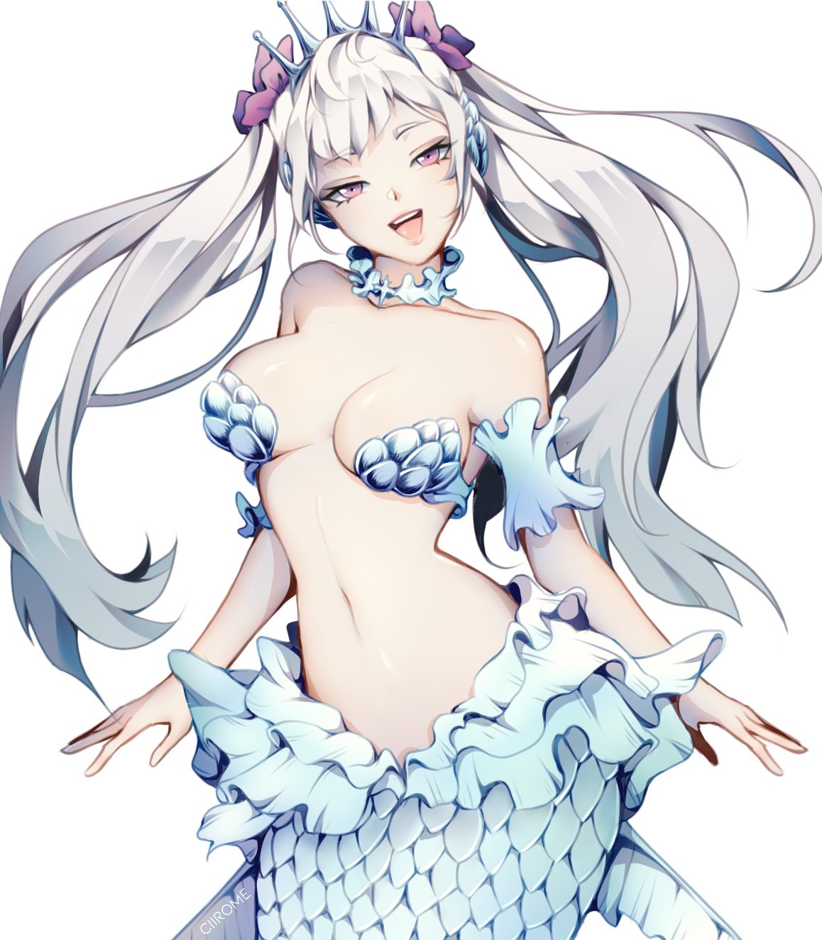 Safebooru - 1girl :d bare shoulders bikini bikini top black clover breasts breasts apart choker ...