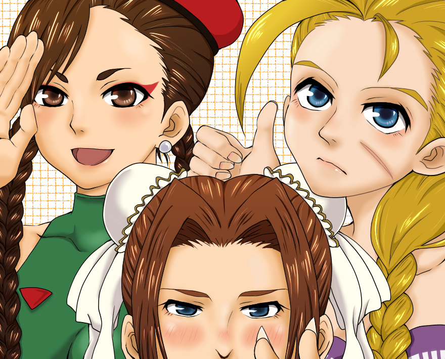 Safebooru - 1boy 2girls alternate costume alternate hairstyle balrog ...