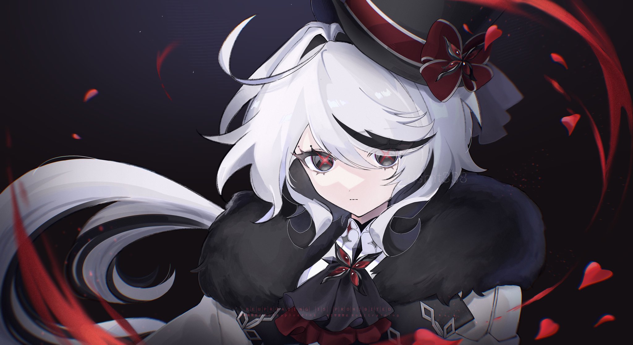 Safebooru - 1girl ahoge alternate color alternate eye color alternate hair color arlecchino ...