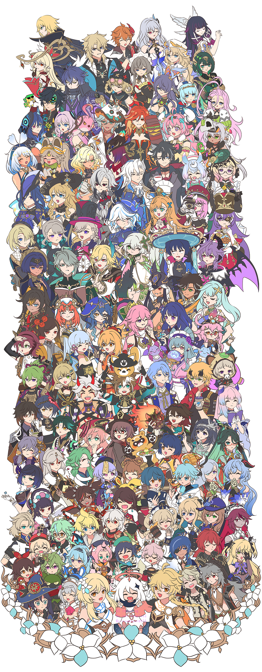 Safebooru - 6+boys 6+girls absolutely everyone absurdres aether (genshin impact) ahoge aino ...