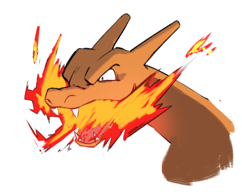 Safebooru - black eyes breathing fire charizard commentary request ...