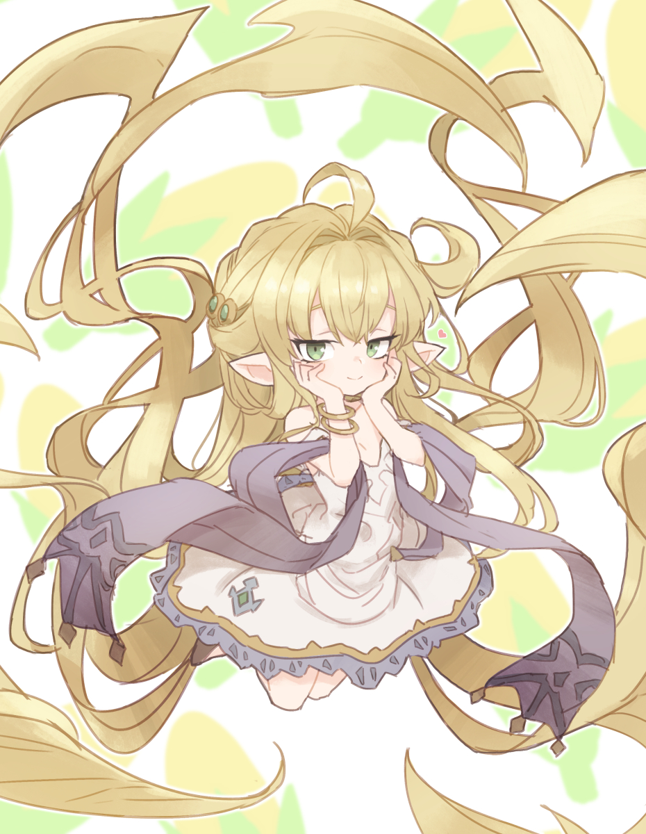 Safebooru - 1girl ahoge blonde hair bracelet dress gazacy (dai ...