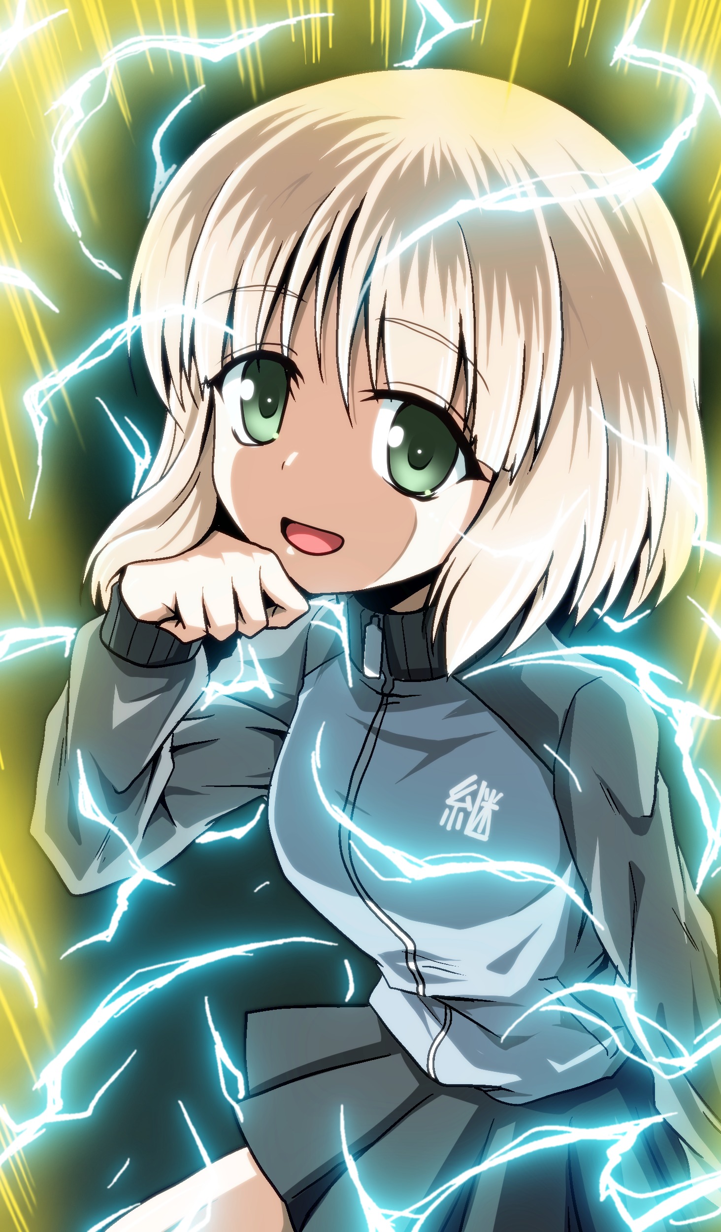 Safebooru - 1girl absurdres aki (girls und panzer) alternate hairstyle aura bangs blue jacket ...