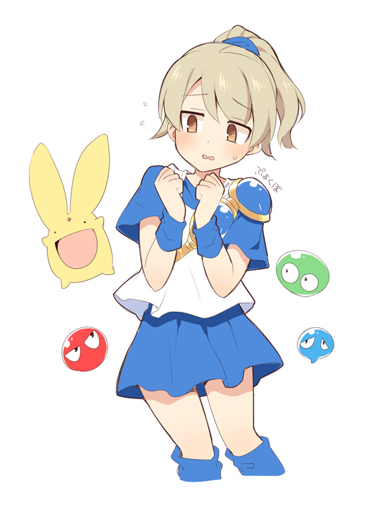 Safebooru - 1girl arle nadja arle nadja (cosplay) blonde hair blush brown eyes carbuncle ...