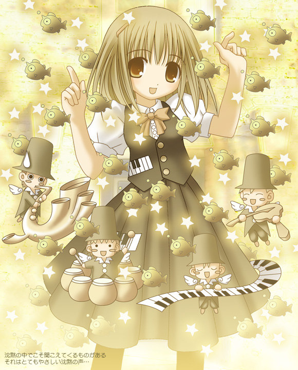 Safebooru - chibi drum fish instrument original | 300858