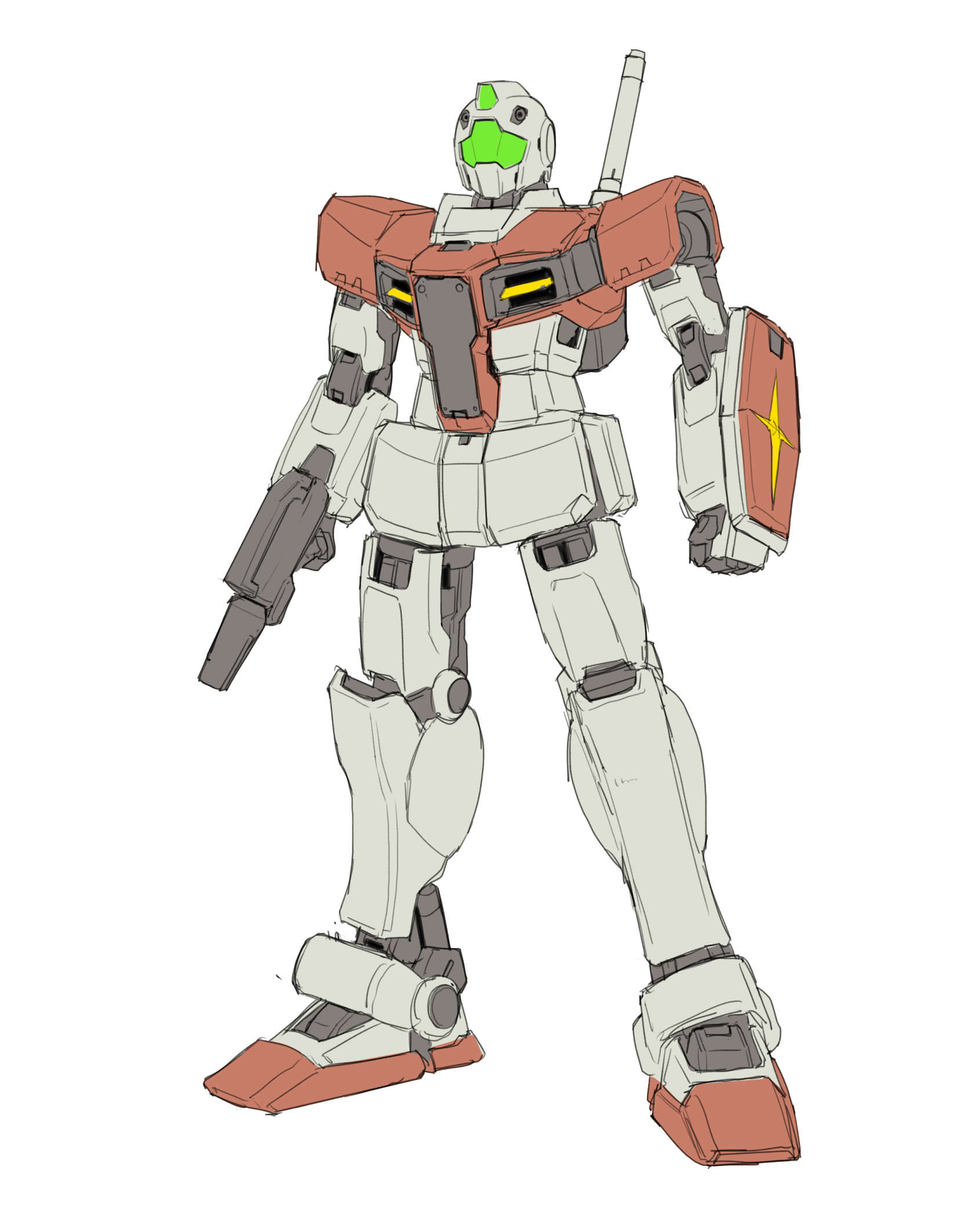 Safebooru - beam rifle energy gun gm (mobile suit) gun gundam highres ...