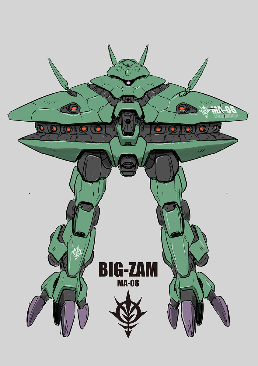 Safebooru - big zam character name gatakk grey background gundam ...