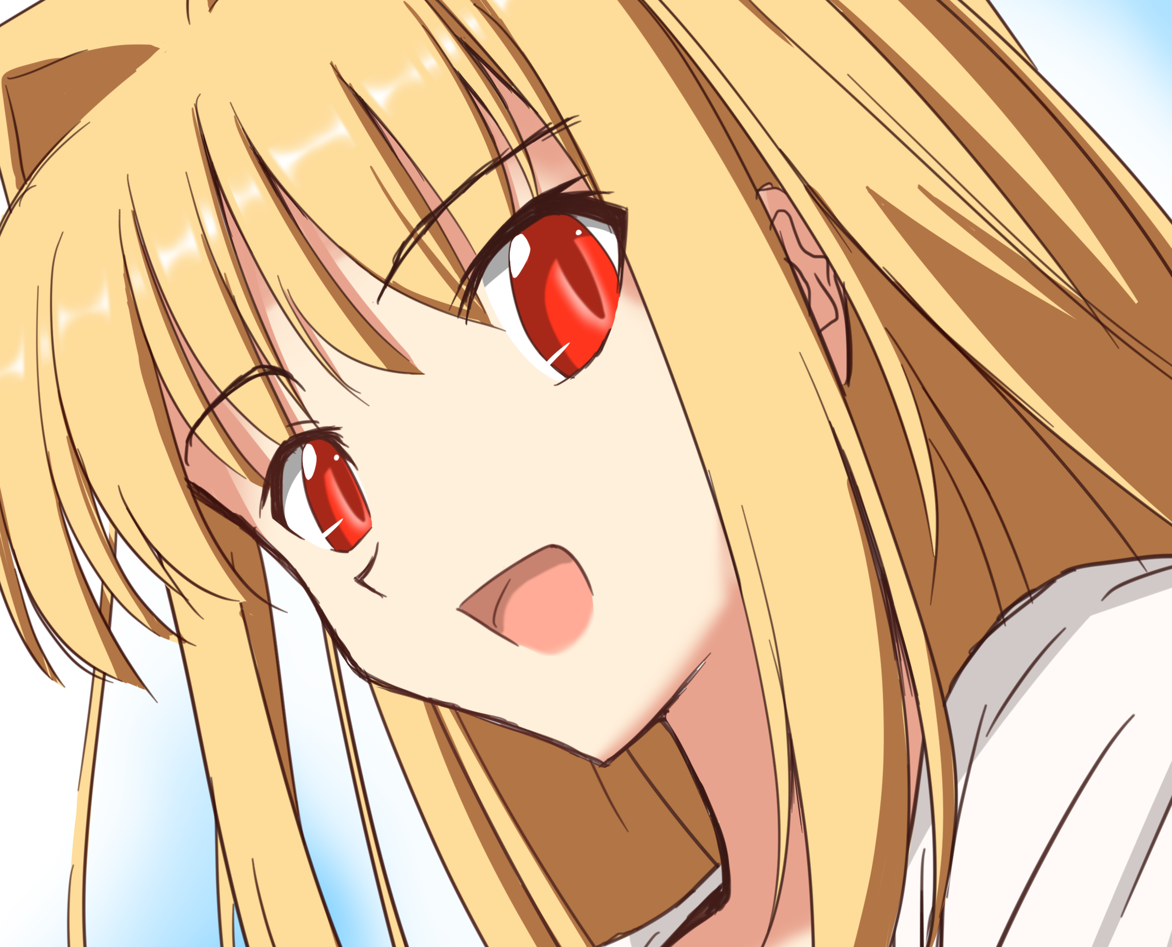 Safebooru - 1girl :d arcueid brunestud bangs blonde hair eyebrows ...