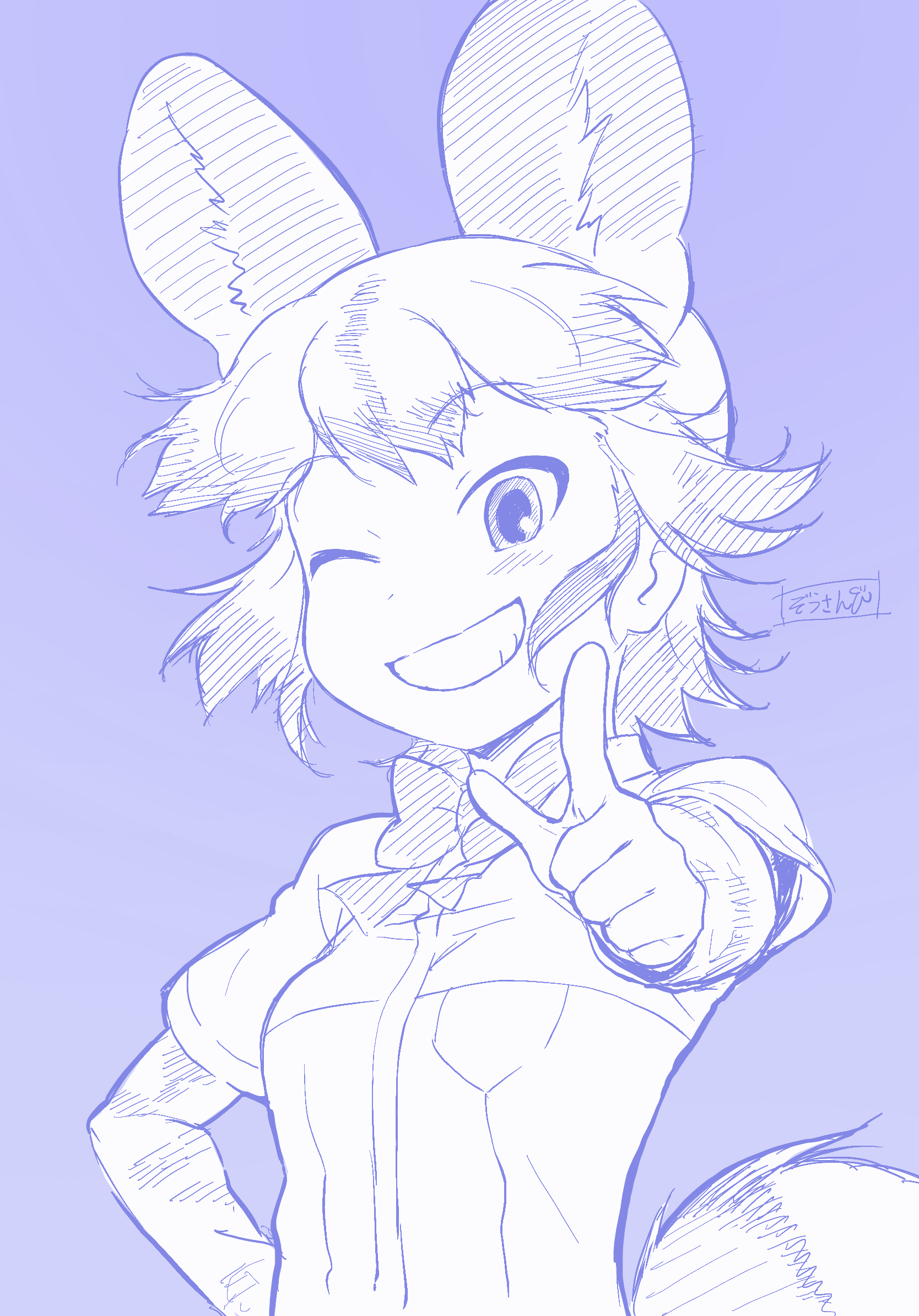 Safebooru - 1girl ;) african wild dog (kemono friends) african wild dog print animal ears animal ...