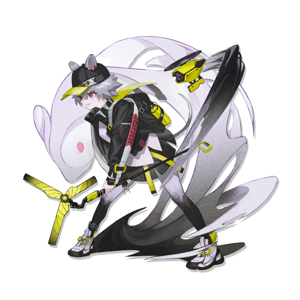 Safebooru - 1girl animal ears arknights backpack bag bangs baseball cap ...