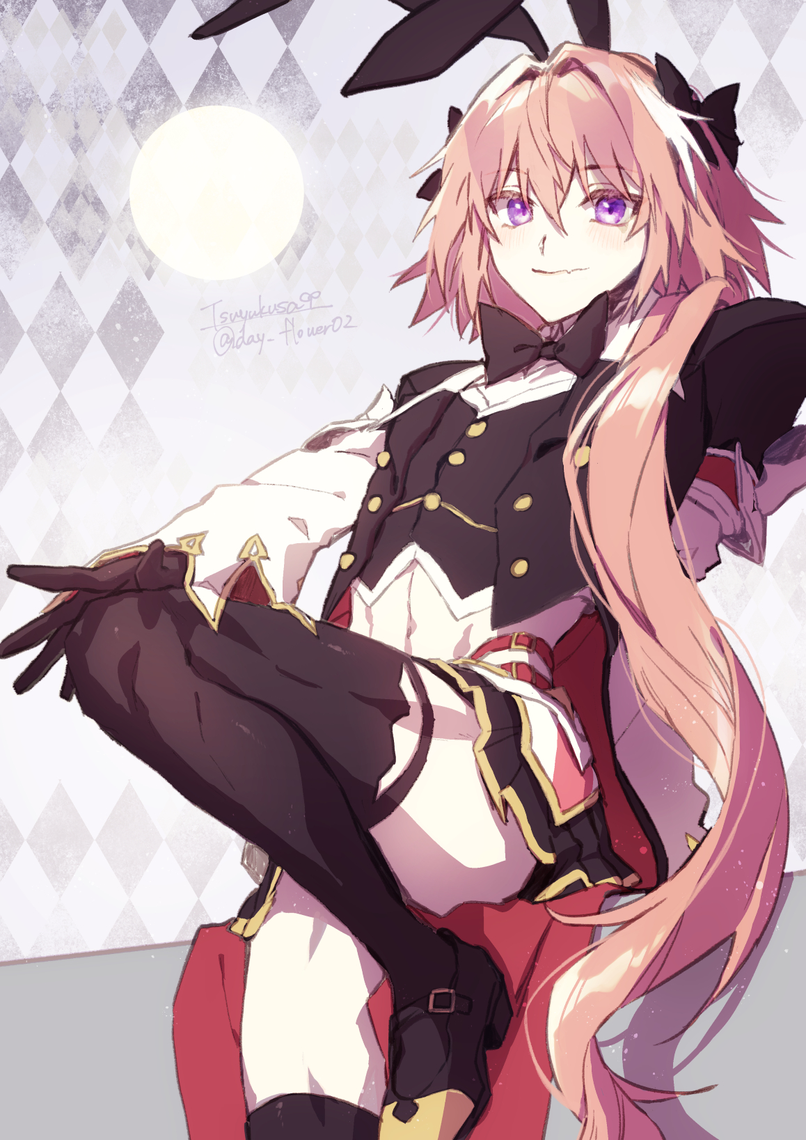Safebooru - 1boy 1girl animal ears artist name astolfo (fate) astolfo (saber) (fate) black ...
