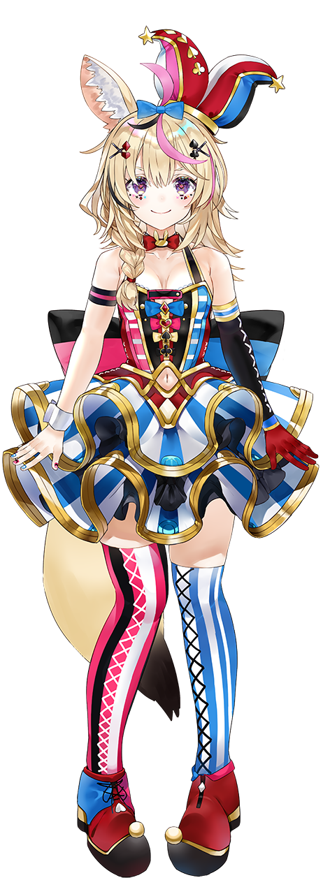 Safebooru - animal ears bare shoulders blonde hair blue nails blue ...