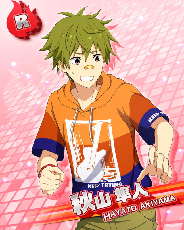 Safebooru - akiyama hayato blue eyes character name green hair ...