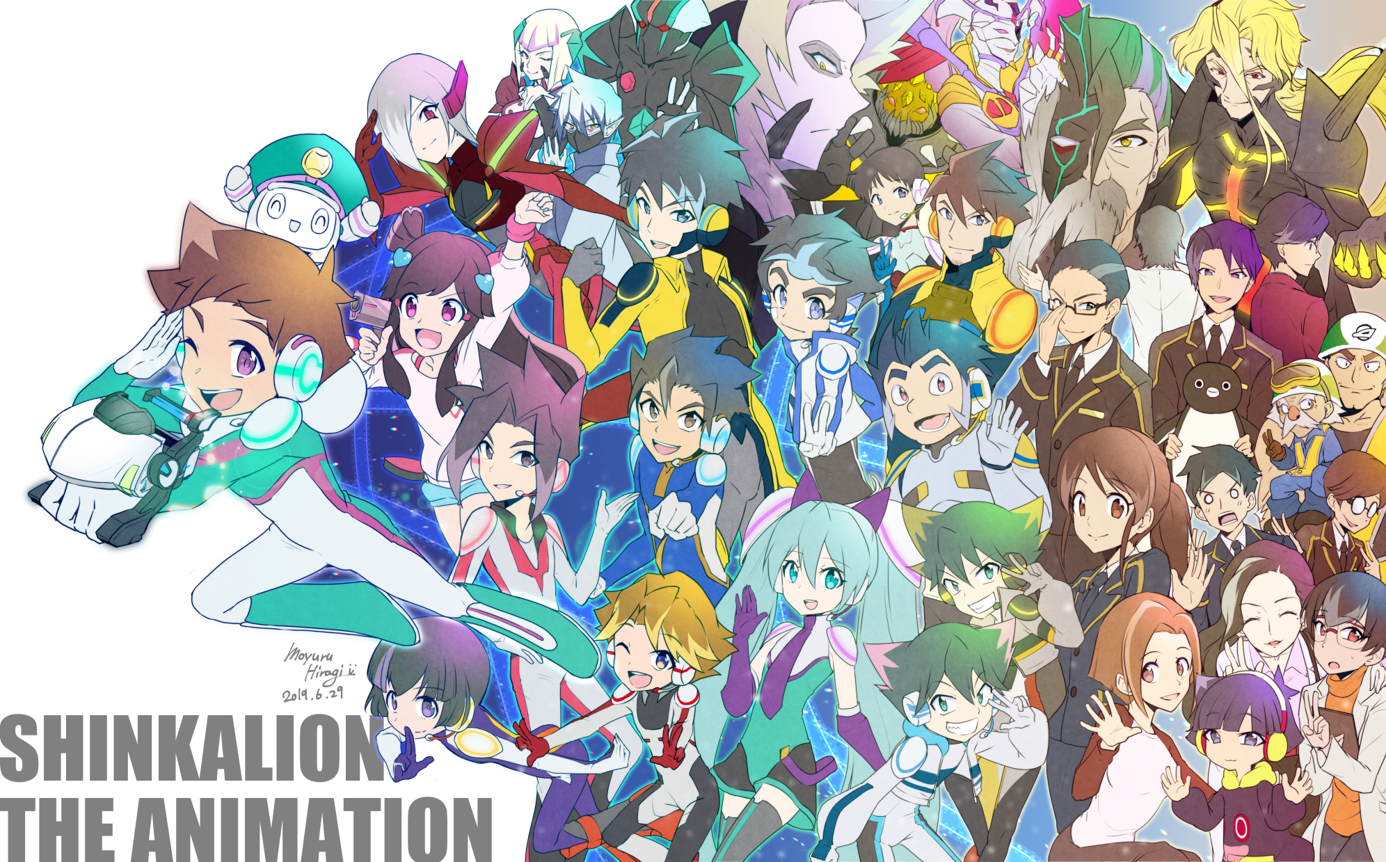 Safebooru - 1other 6+boys 6+girls azuma subaru bird black hair blue ...