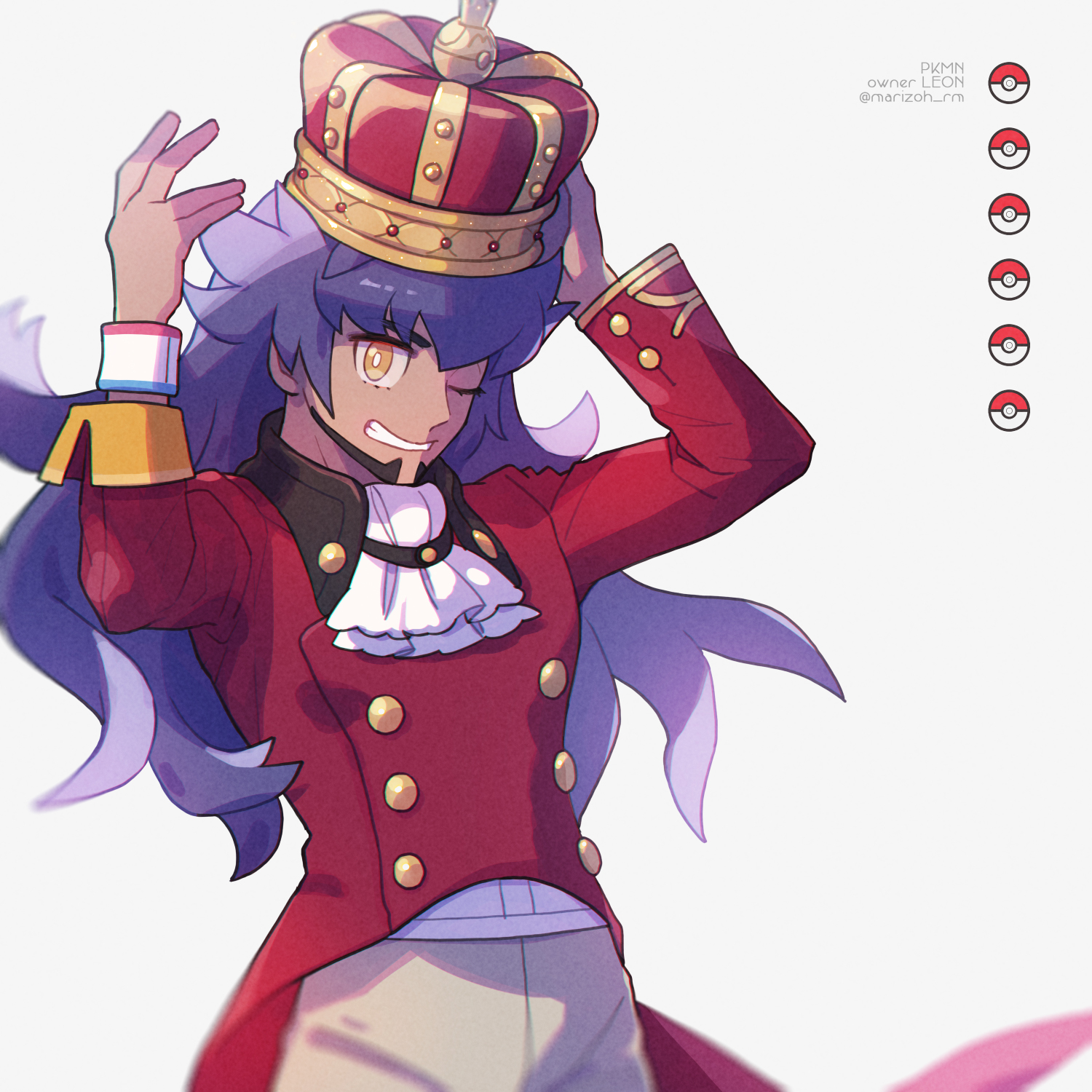 Safebooru - 1boy arms up artist name bangs beige pants blurry character ...