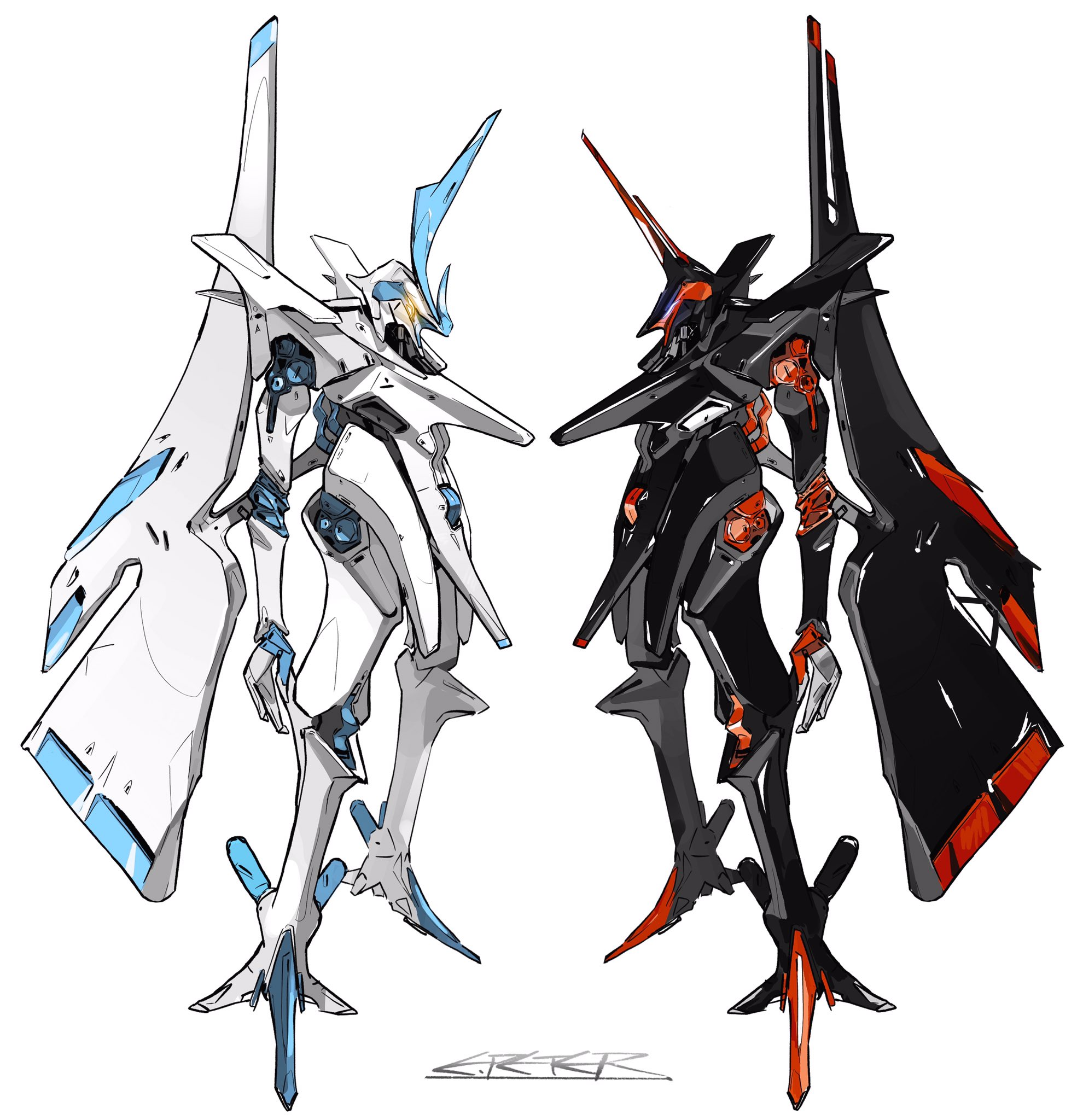 Safebooru - blue eyes from side glowing glowing eyes highres horns ...