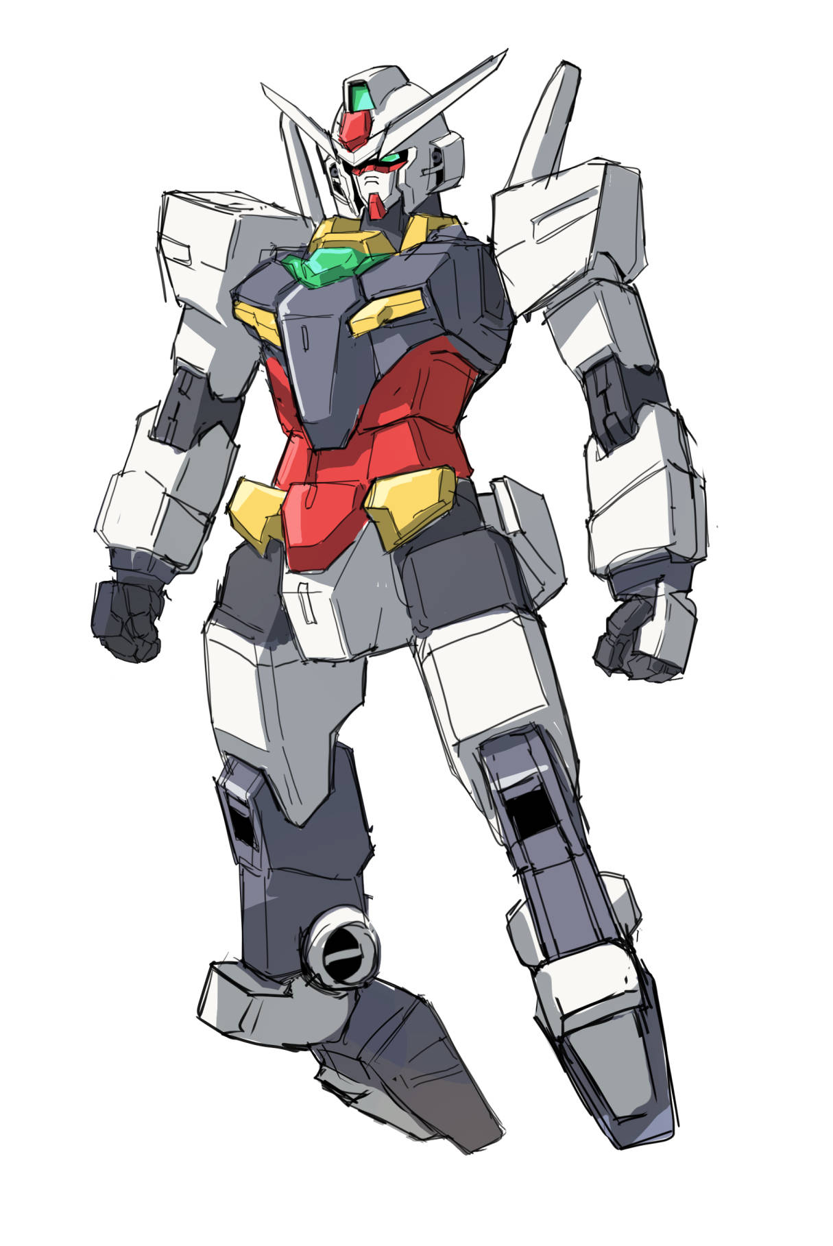 Safebooru - aqua eyes clenched hands core gundam floating gundam gundam ...