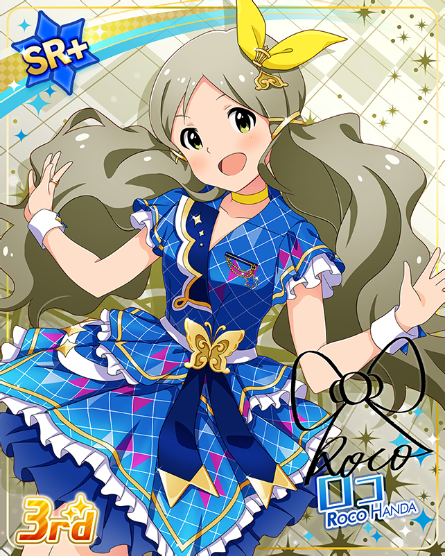 Safebooru - blue eyes blush character name dress green hair handa roko idolmaster million live ...