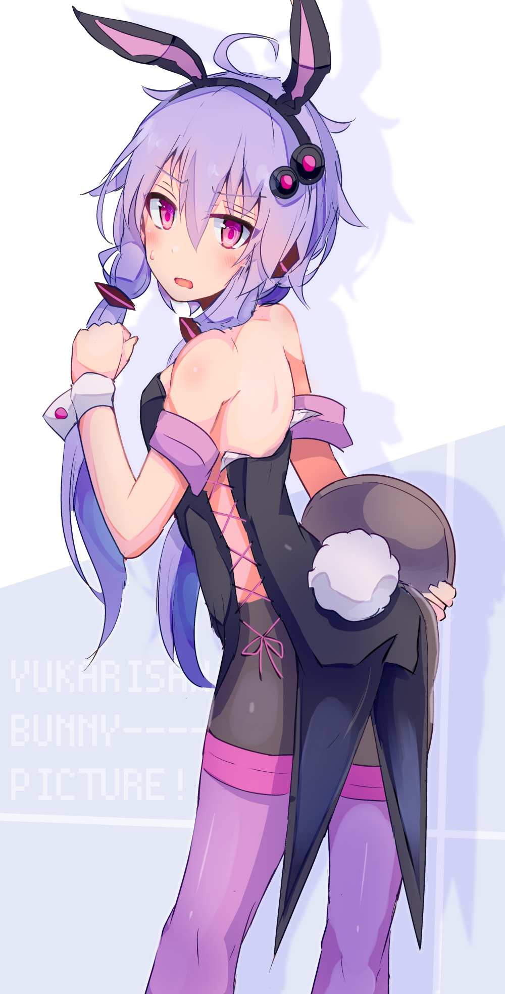 Safebooru - 1girl animal ears backless dress backless outfit bare shoulders black dress bunny ...