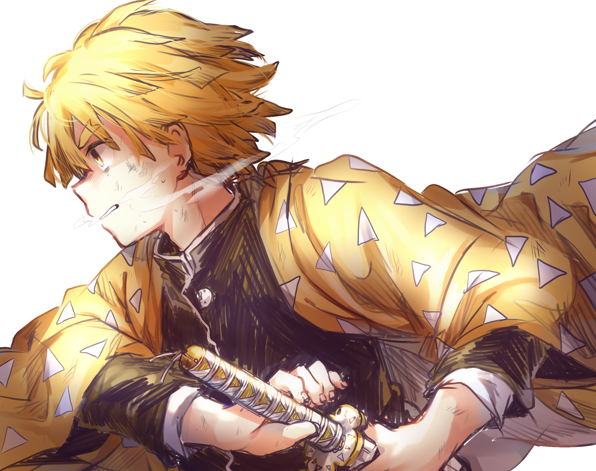 Safebooru - 1boy agatsuma zenitsu blonde hair commentary request from ...