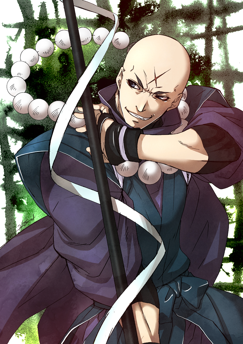 Safebooru - 1boy bald beads blue eyes canal001 cross scar fate/grand ...