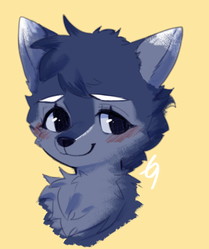 Safebooru - 1other ambiguous gender animal ears animal nose blue eyes blue fur blue hair furry ...