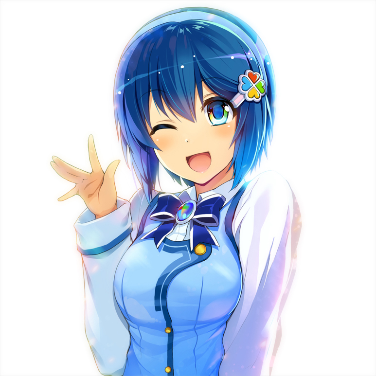 Safebooru - 1girl blue eyes blue hair hair ornament hairband hairclip ...