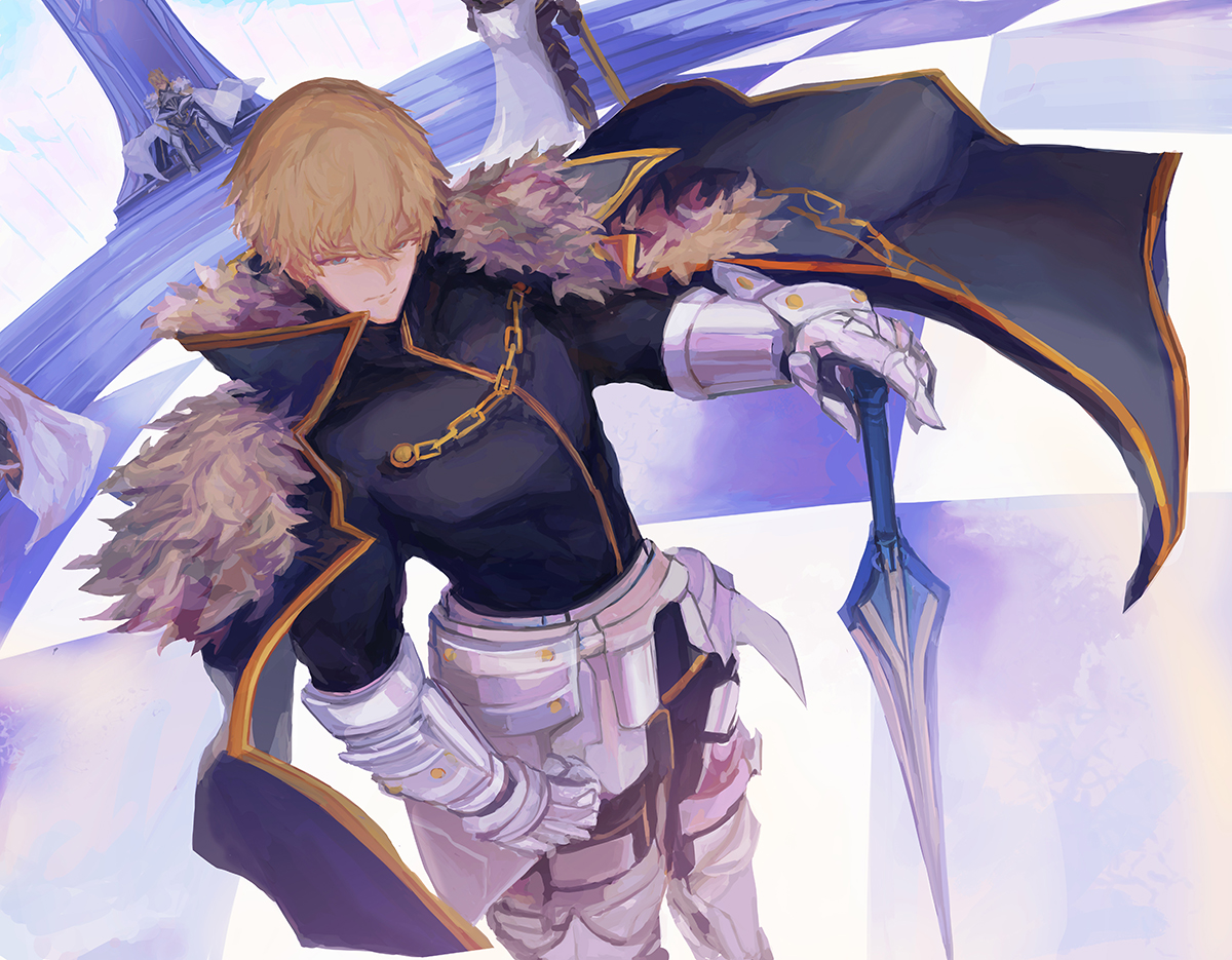 Safebooru - 1boy 1girl armor artoria pendragon (all) artoria pendragon (lancer) black gloves ...