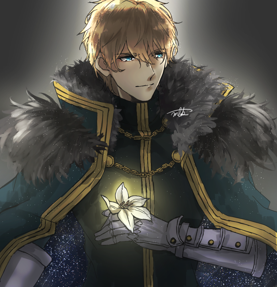 Safebooru - 1boy armor black gloves blonde hair blue cape blue eyes cape collared cape fate ...