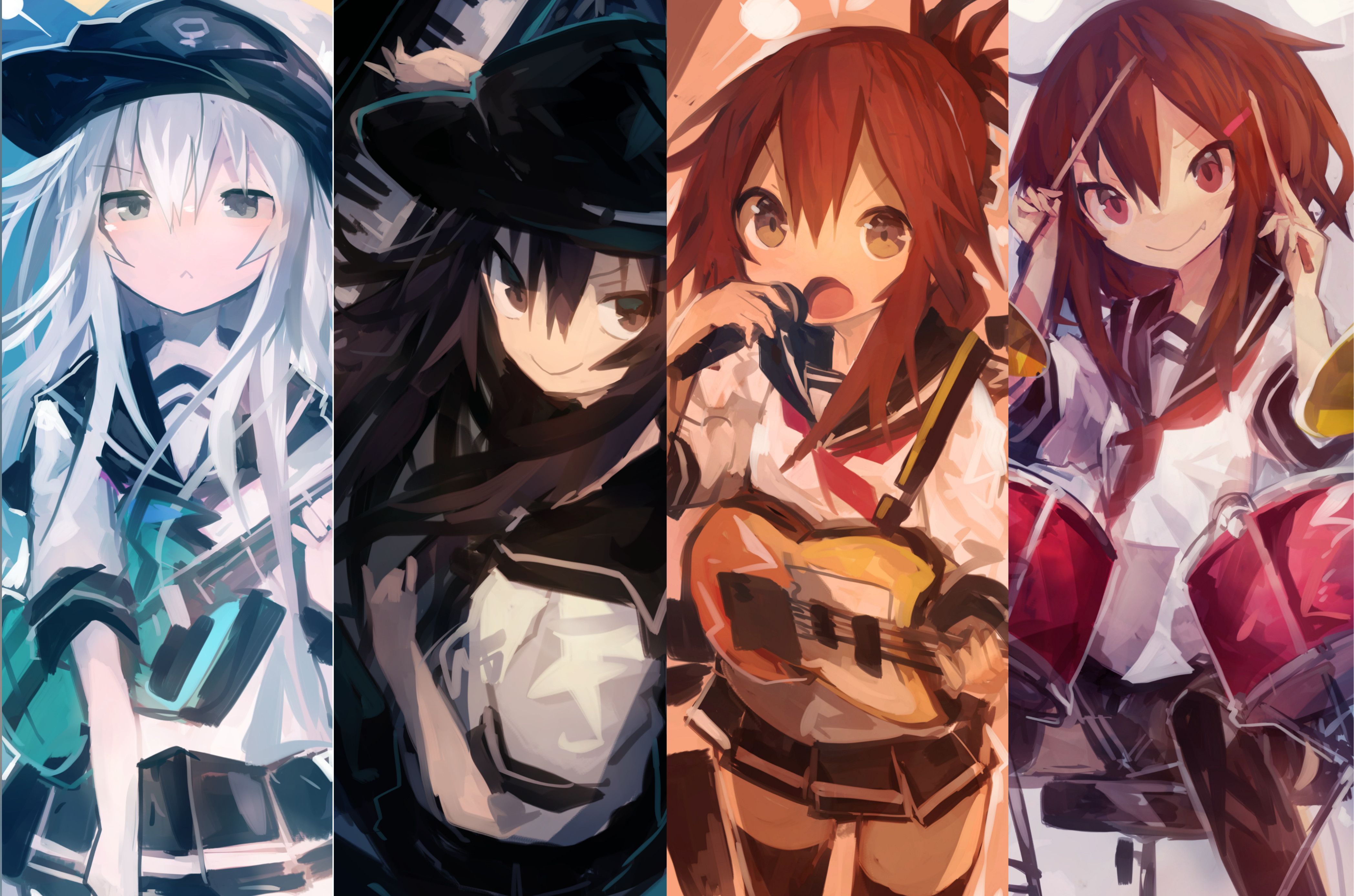 Safebooru - >:) 4girls