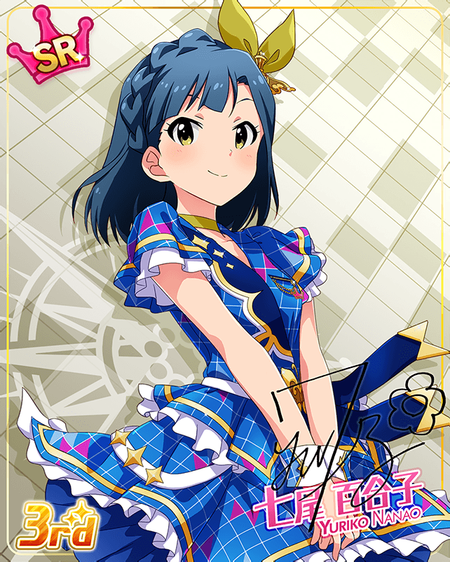 Safebooru - blue hair blush character name dress green eyes idolmaster million live! theater ...