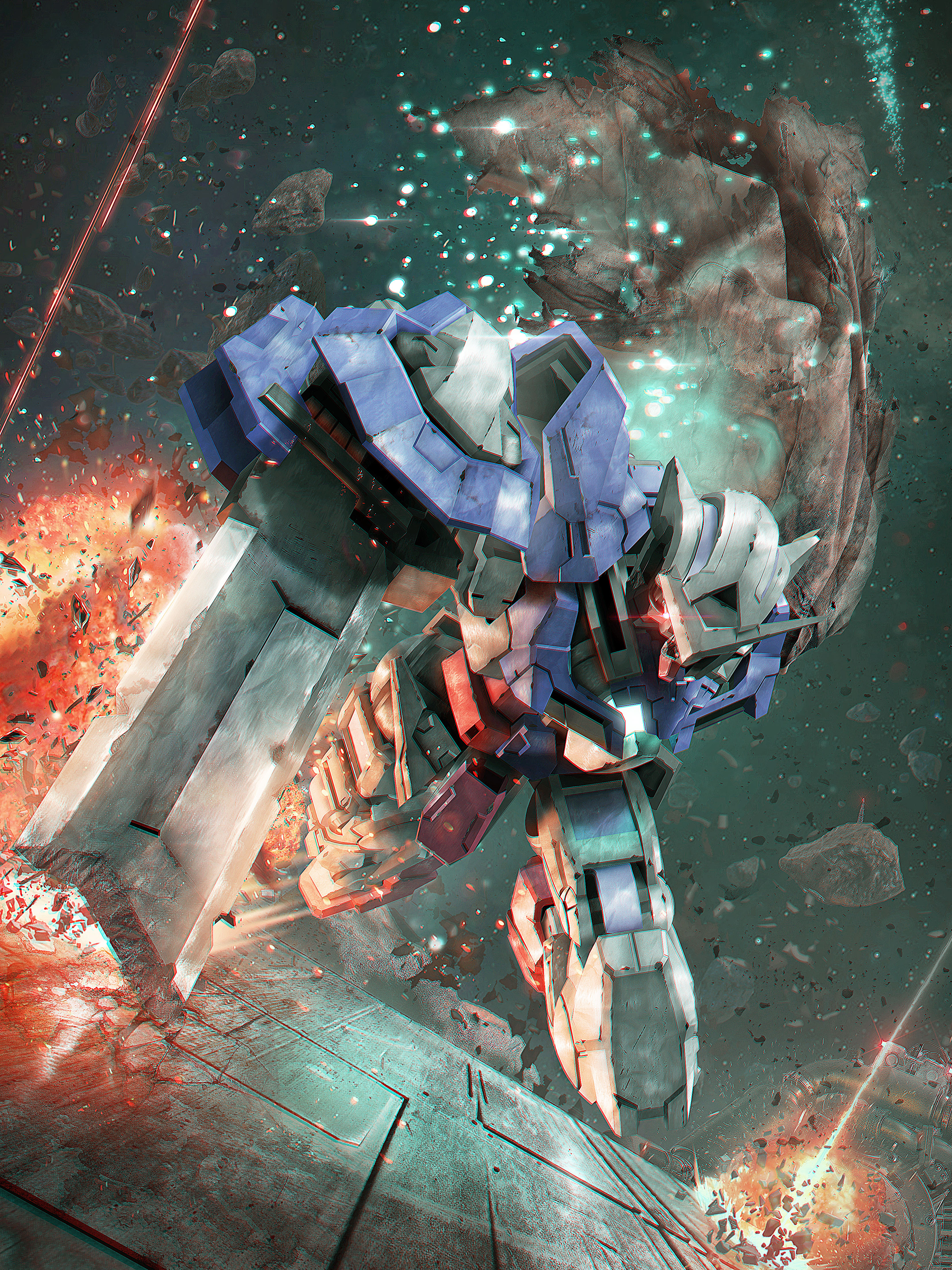 Safebooru - absurdres attack boshi (13922461099) broken broken sword ...