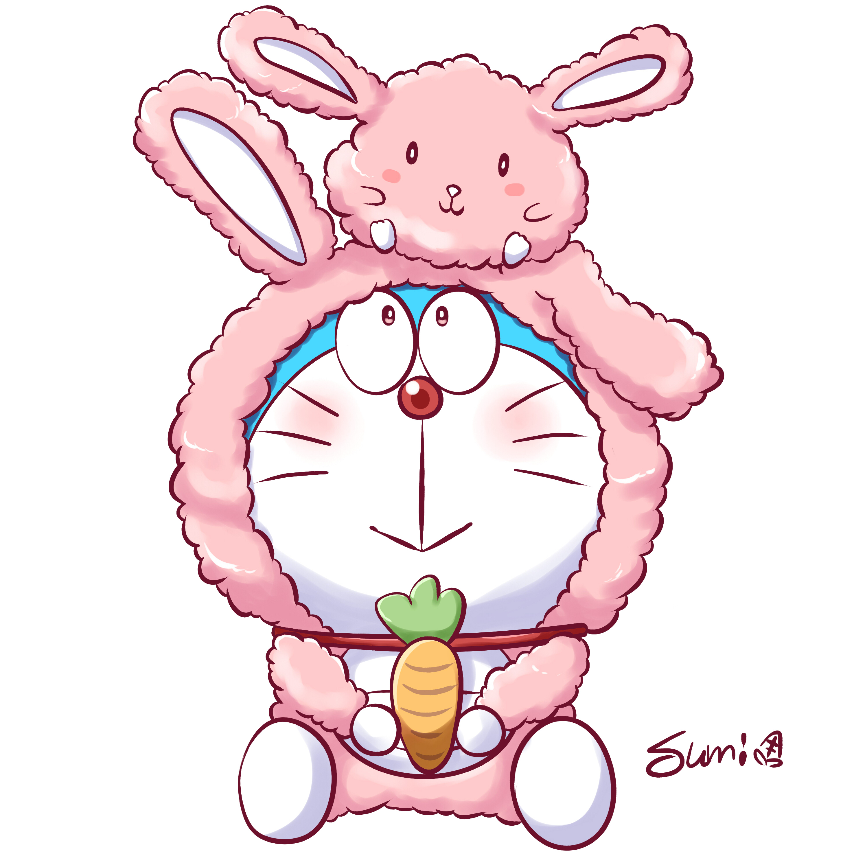 Safebooru - :> :3 absurdres animal costume bunny costume carrot chammy ...
