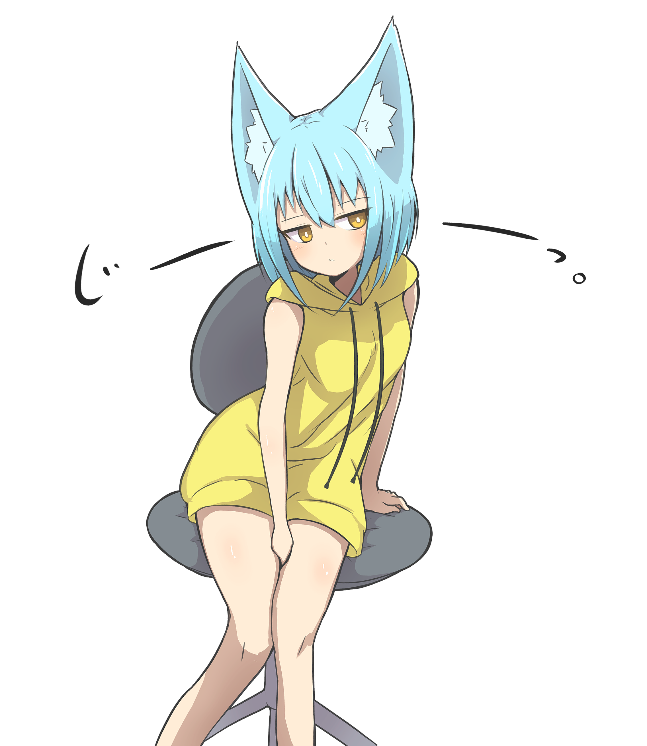 Safebooru - 1girl absurdres animal ear fluff animal ears bangs bare arms bare shoulders between ...