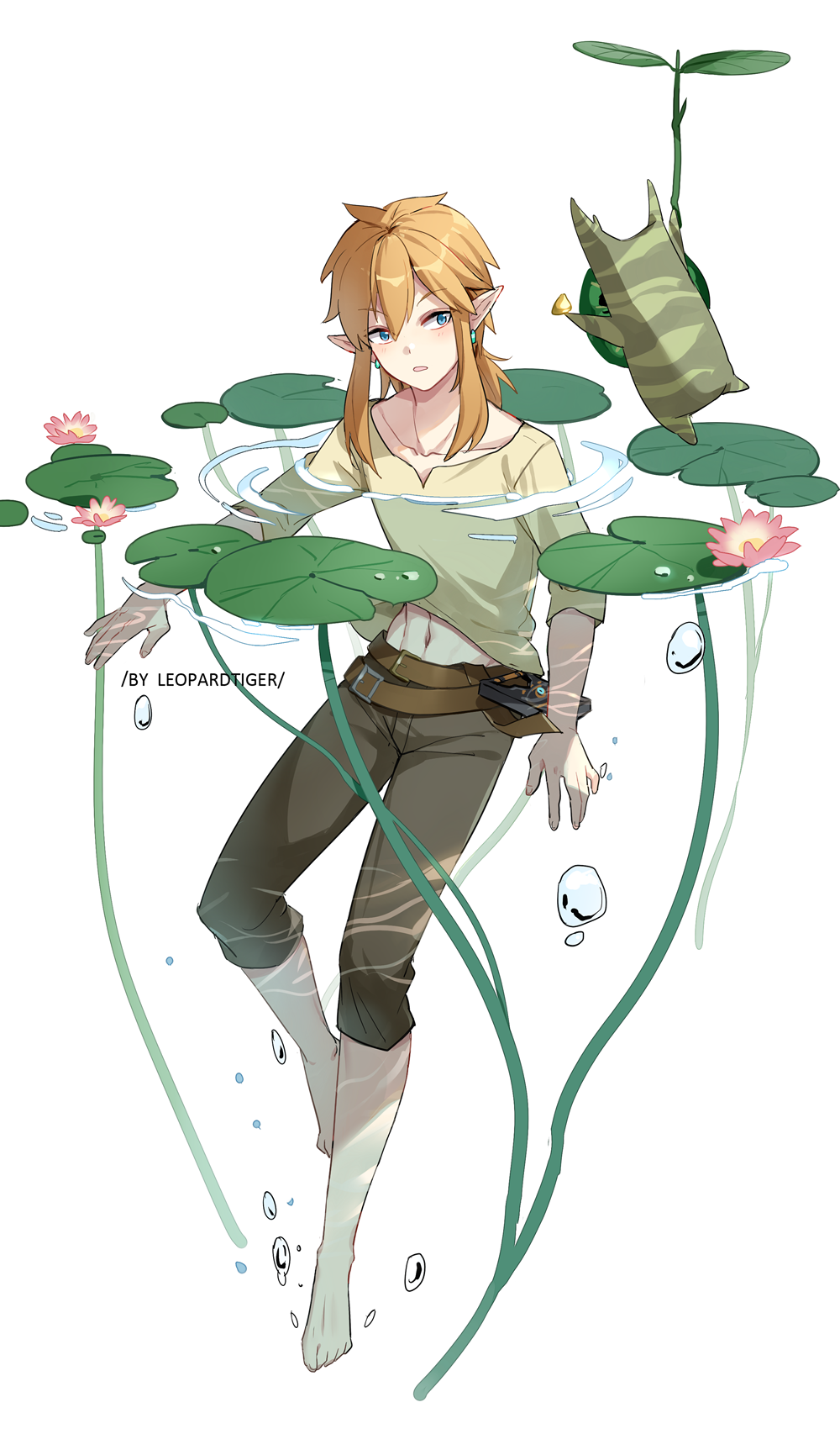 Safebooru - 1boy artist name bangs belt belt buckle blonde hair blue eyes boots brown belt ...