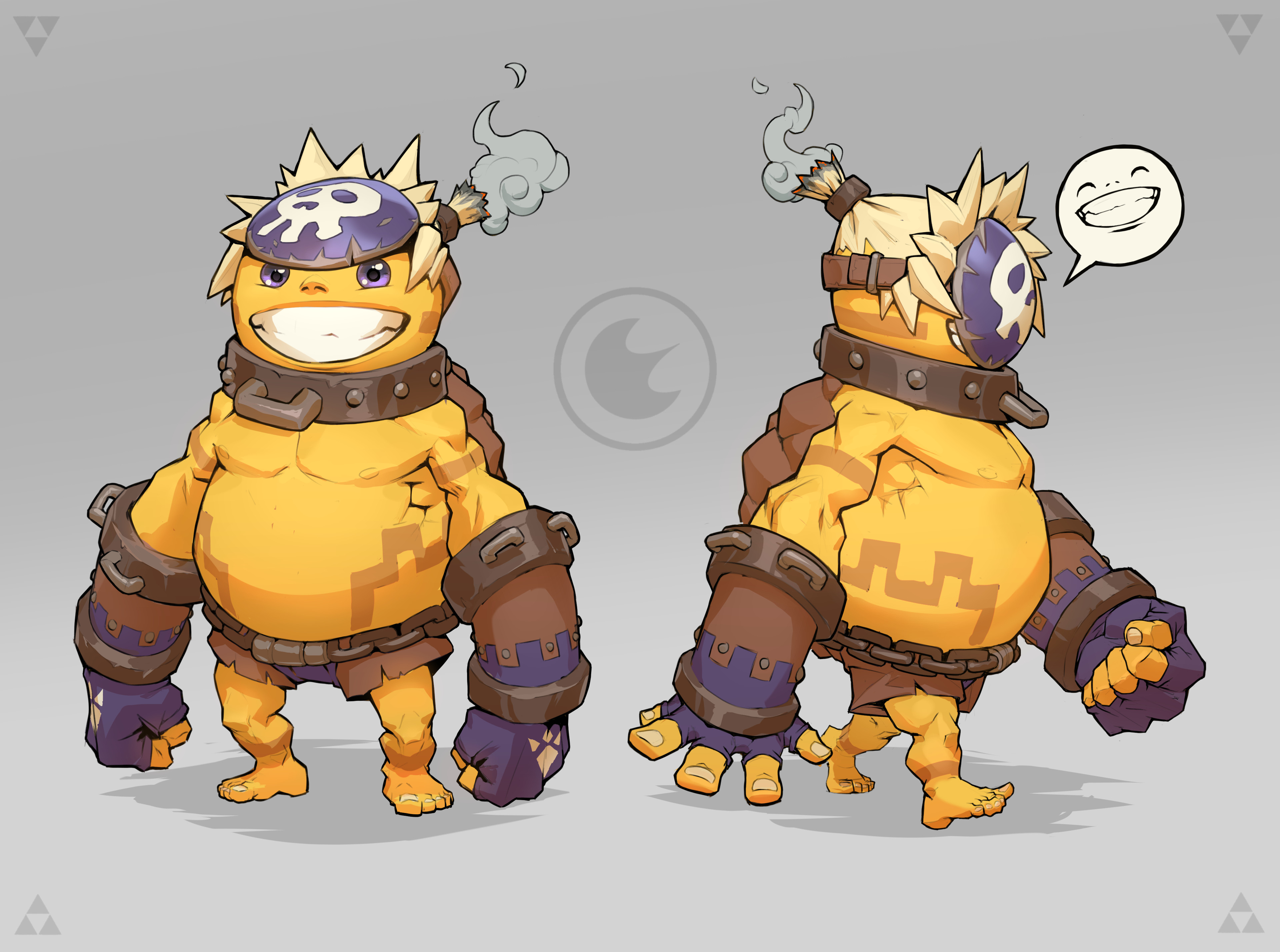 Safebooru - 1boy absurdres arms at sides belt blonde hair brown shorts ...