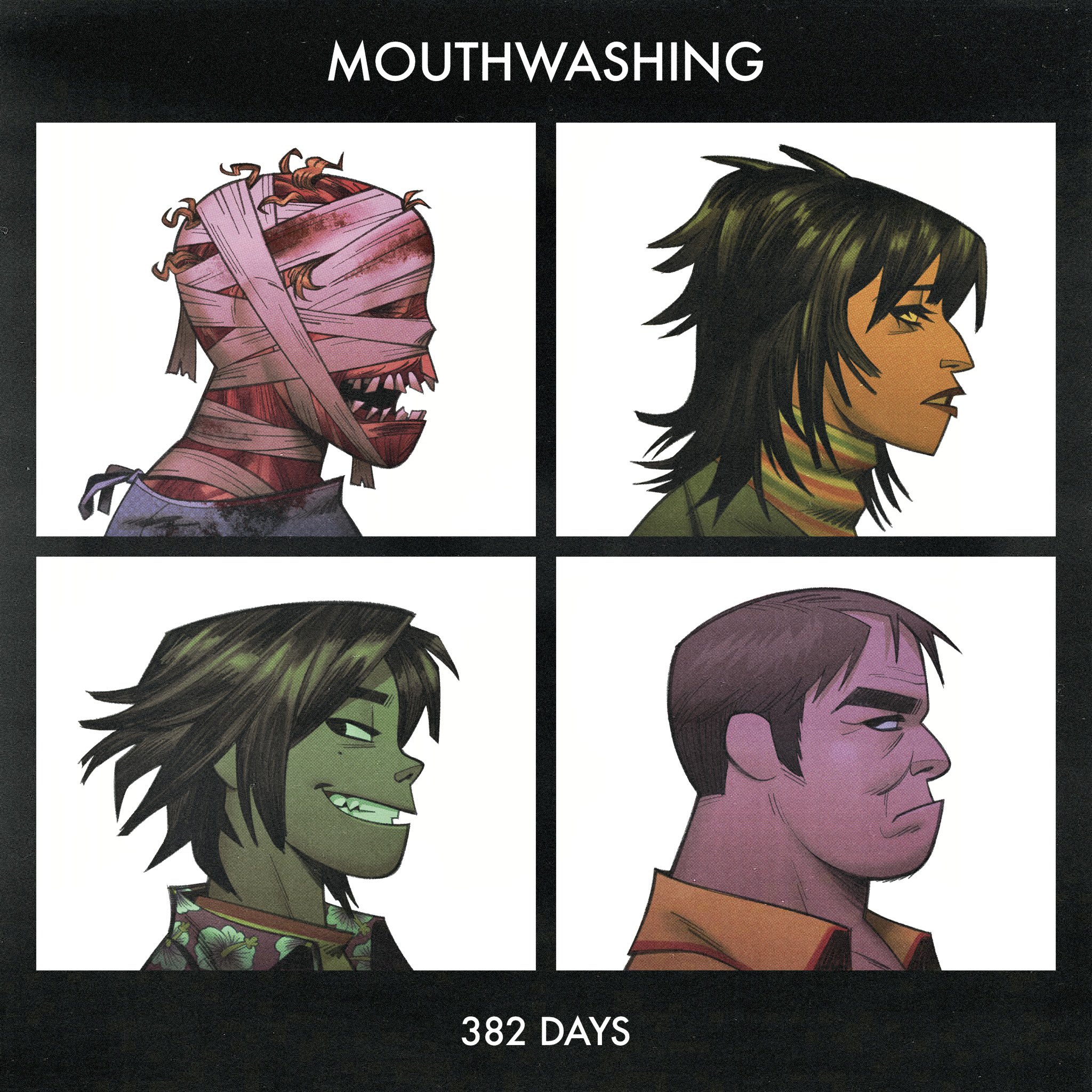 Safebooru - 1girl 3boys album cover redraw anya (mouthwashing) bandaged ...
