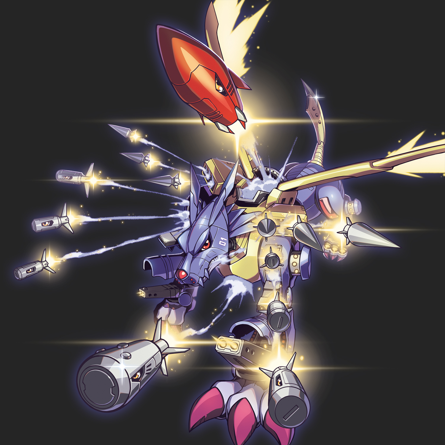 Safebooru - black background brown eyes degarashi (ponkotsu) digimon ...