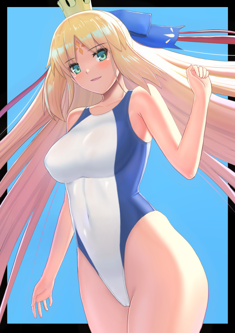Safebooru - 1girl artoria pendragon (all) artoria pendragon (caster) bare shoulders black border ...