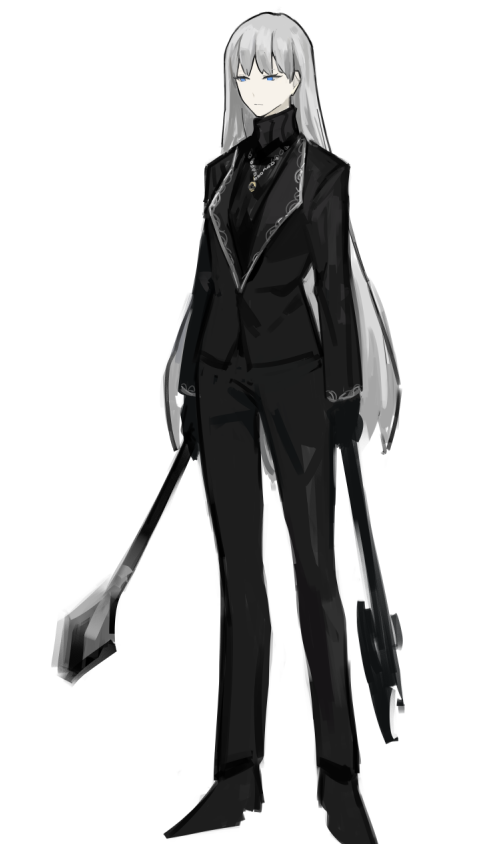 Safebooru - 1girl angelica (project moon) axe black footwear black ...