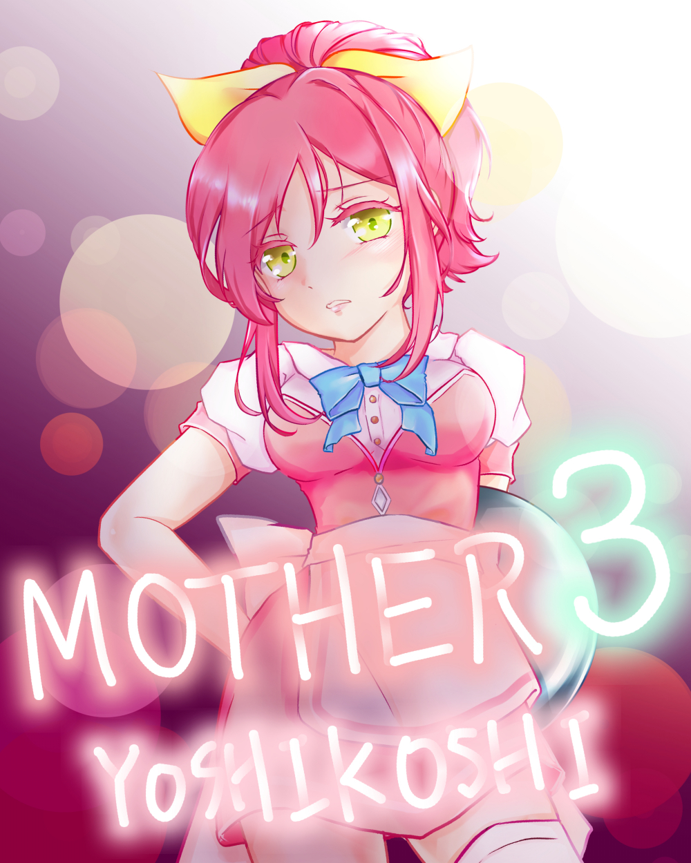 Safebooru - 1girl alternate costume apron blue neckwear character name ...