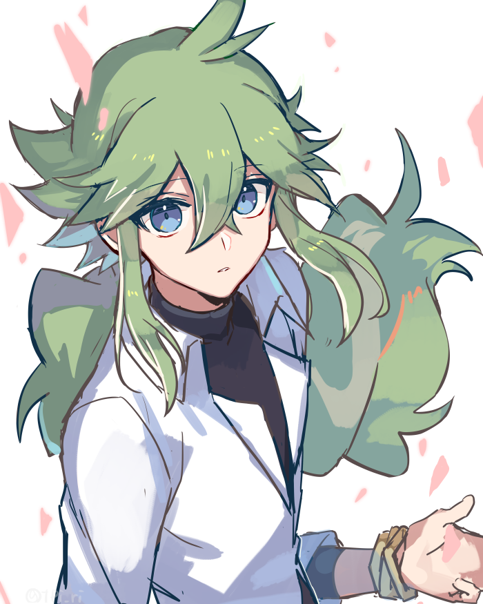 Safebooru - 1boy bangs blue eyes bracelet collared shirt commentary ...