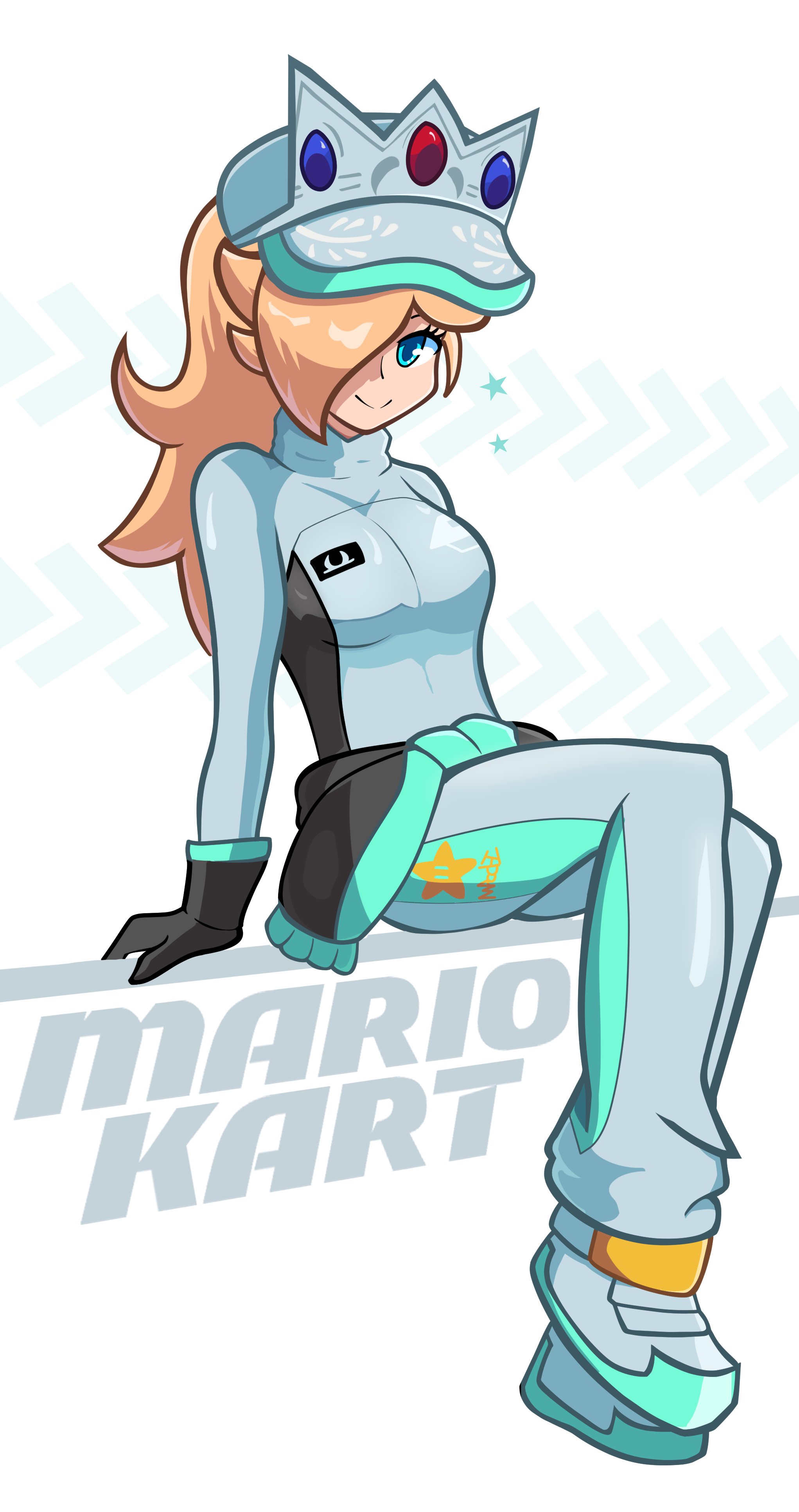 Safebooru - 1girl absurdres biker clothes bikesuit black gloves blonde hair blue eyes bodysuit ...