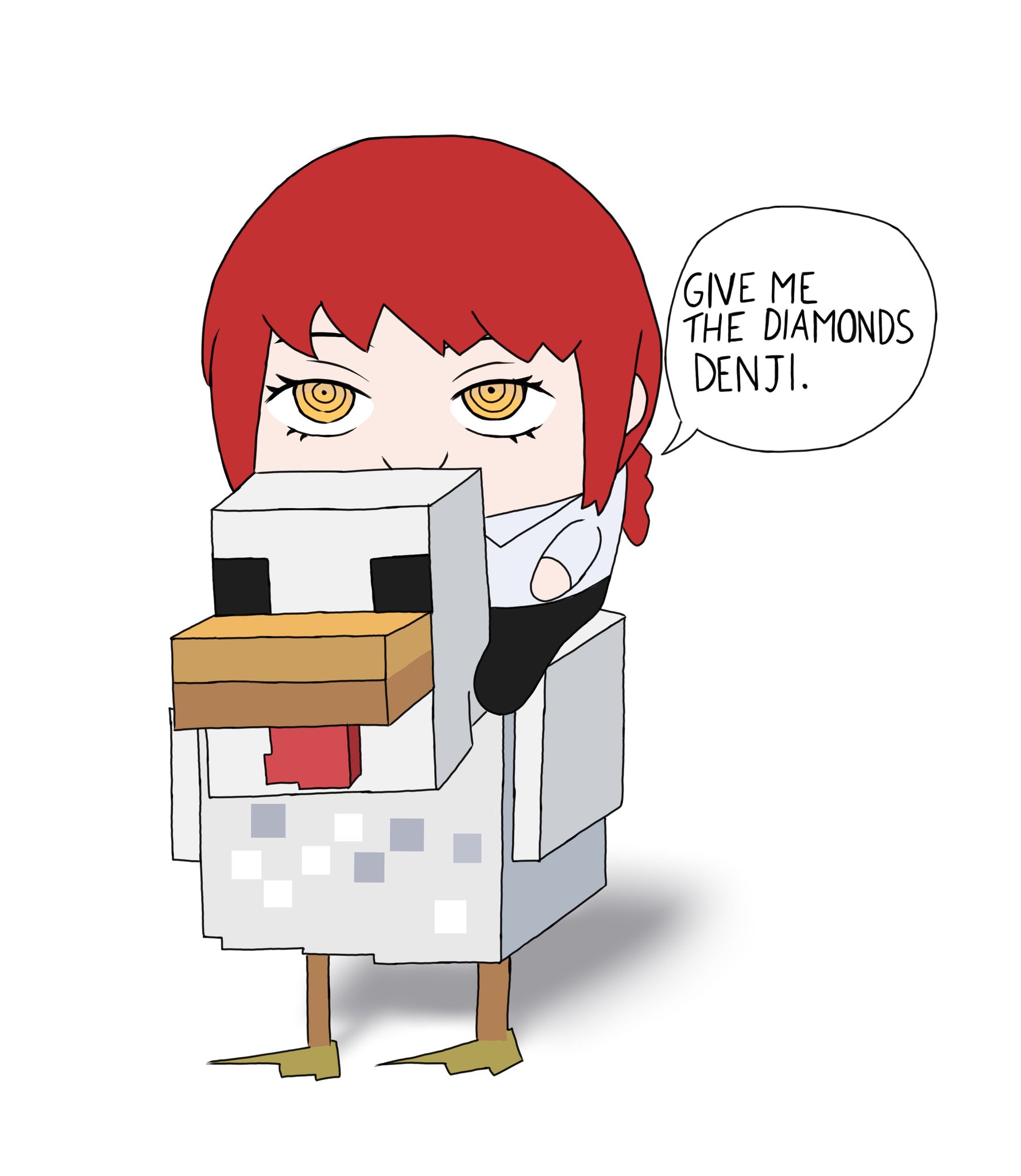 Safebooru - 1girl animal bird chainsaw man chibi chibi only chicken ...
