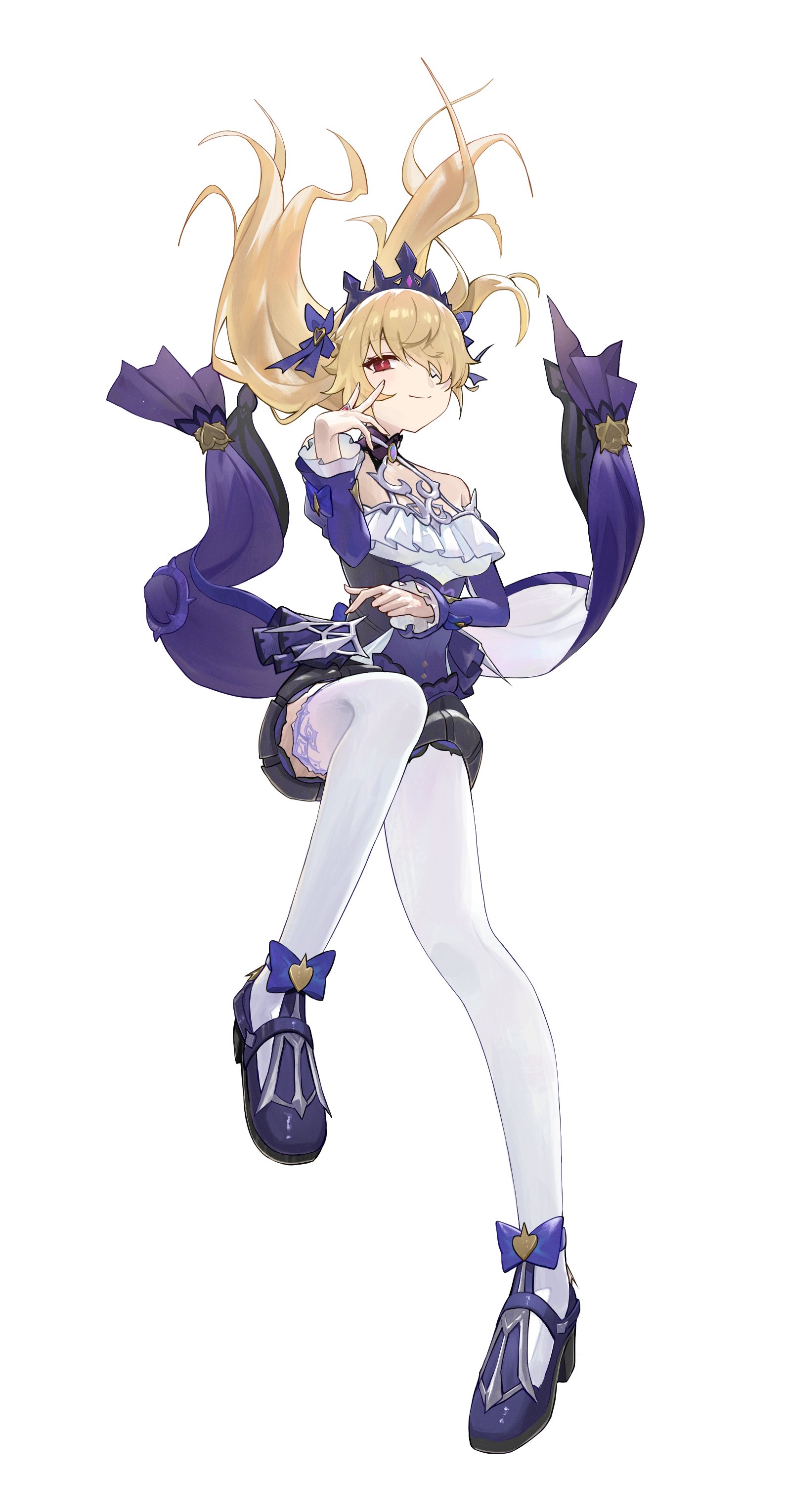 Safebooru - 1girl absurdres blonde hair choker detached sleeves dress elmo (st elmomomo ...