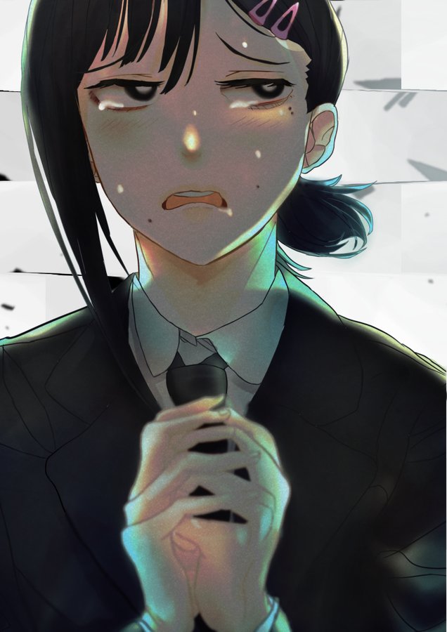 Safebooru - 1girl black eyes black hair black neckwear black suit business suit chainsaw man ...