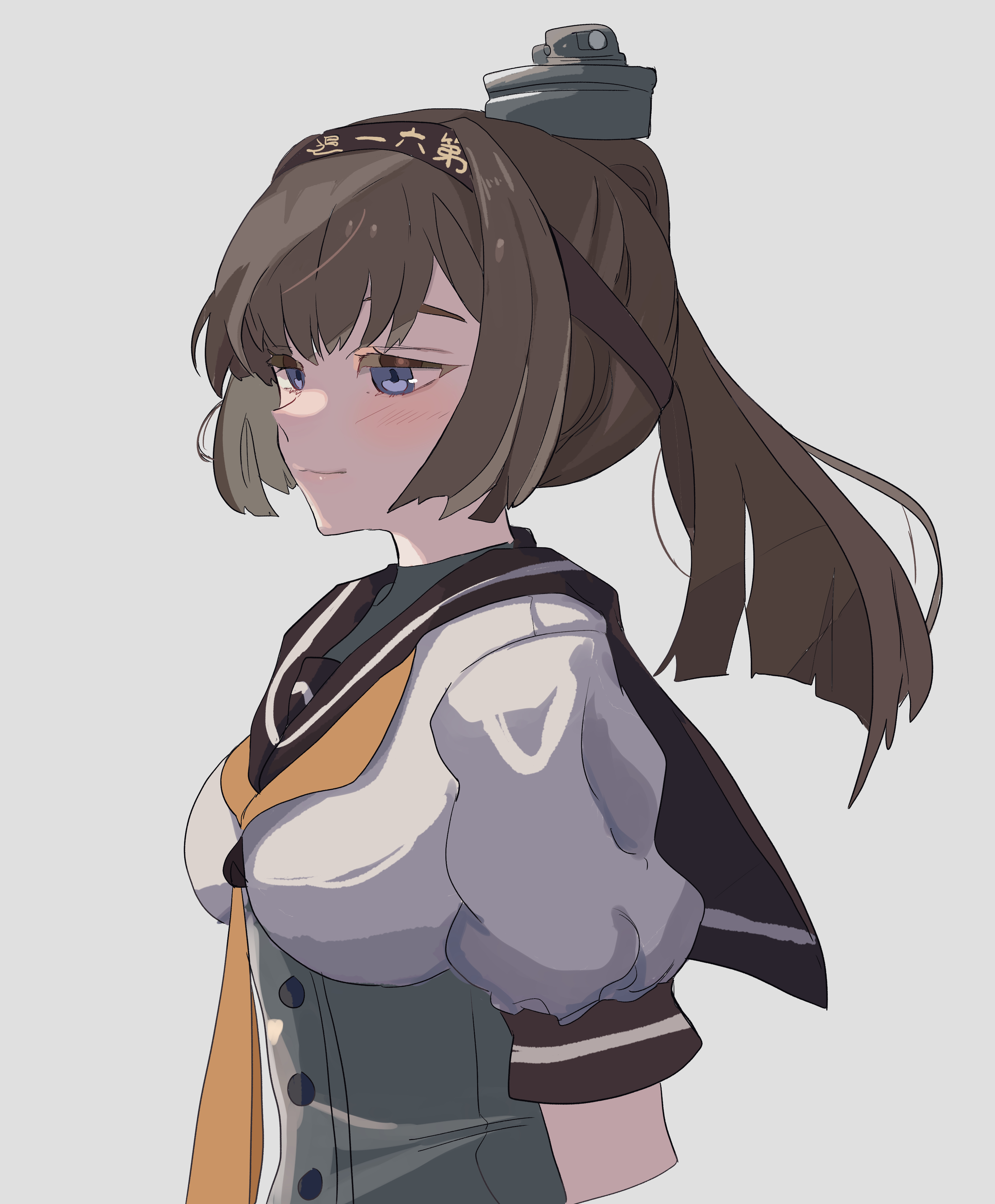 Safebooru - 1girl absurdres akizuki (kantai collection) bangs black hair black sailor collar ...