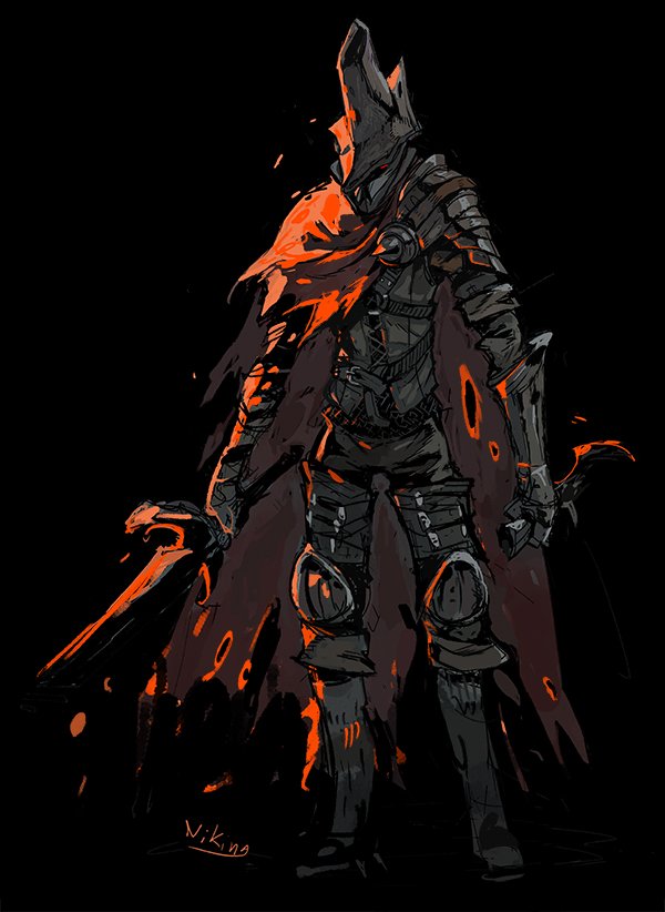 Safebooru - 1boy abyss watcher armor belt black background cape dagger dark souls iii dual ...