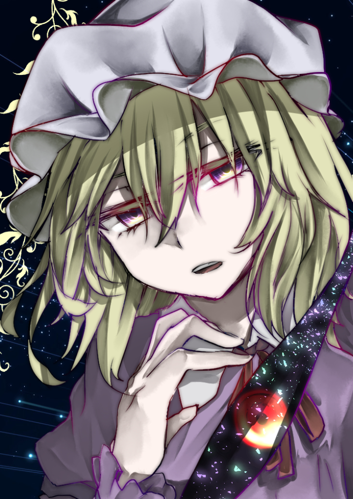 Safebooru - 1girl bangs blonde hair colored eyelashes expressionless ...