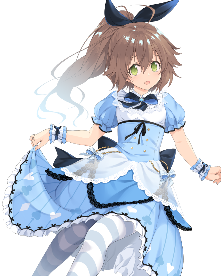 Safebooru - 1girl alice (wonderland) alice (wonderland) (cosplay) bow brown hair cosplay eiyuu ...